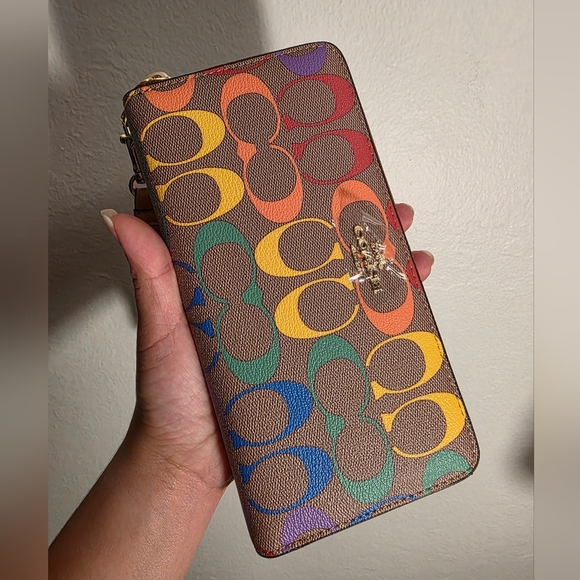 Coach | Bags | Coach Priderainbow Signature Pattern Wallet | Poshmark